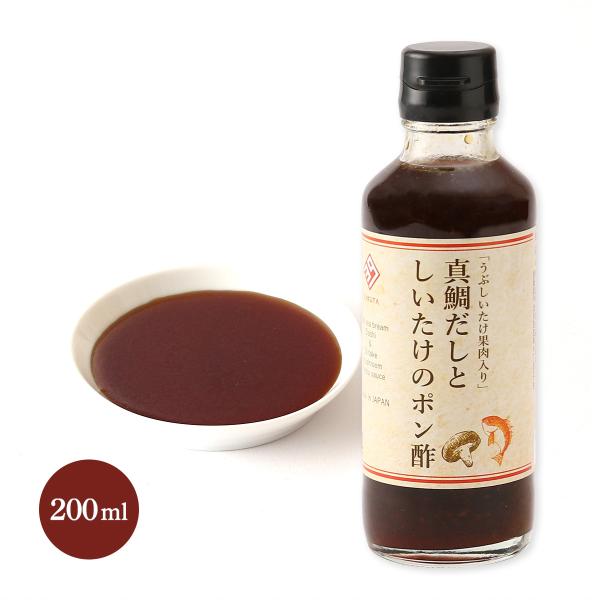 原材料:しょうゆ(国内製造)(小麦・大豆を含む)、醸造酢、米発酵調味料、還元水あめ、しいたけ、砂糖、食塩、レモン果汁、昆布だし、真鯛だし産地:日本内容量:200ml温度帯:常温アレルギー表示:小麦、大豆メーカー名:株式会社作田商事  愛媛県...