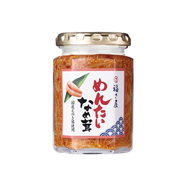 内容量:125g温度帯:常温アレルギー表示:小麦、りんご、大豆、ごまメーカー名:福さ屋株式会社  福岡県福岡市博多区博多駅中央街5-14◆商品説明◆福さ屋のこだわり明太子をたっぷり使用した「めんたいなめ茸」は、国産えのき茸との相性抜群！ピリ...