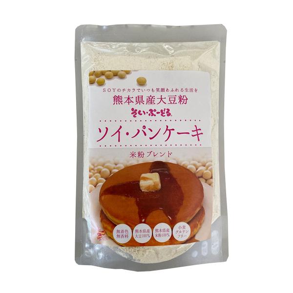 原材料:全粒大豆粉(熊本県産)(遺伝子組み換えではない)、米粉、砂糖、食塩／ベーキングパウダー産地:日本内容量:200g温度帯:常温アレルギー表示:大豆メーカー名:株式会社れんげ・カンパニー  熊本県山鹿市鹿本町中富52◆商品説明◆熊本県産...