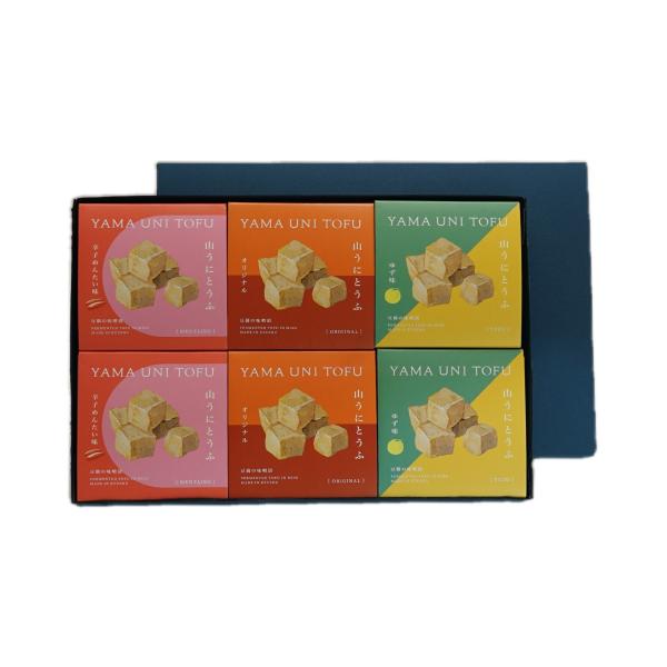 内容量:辛子めんたい味、オリジナル、ゆず味 各2個温度帯:冷蔵アレルギー表示:大豆メーカー名:有限会社五木屋本舗  熊本県球磨郡五木村丙635-3◆商品説明◆八百年の教えを受け継いだ”うに”の味”うに”を想わせる食感と風味の「山うにとうふ」...