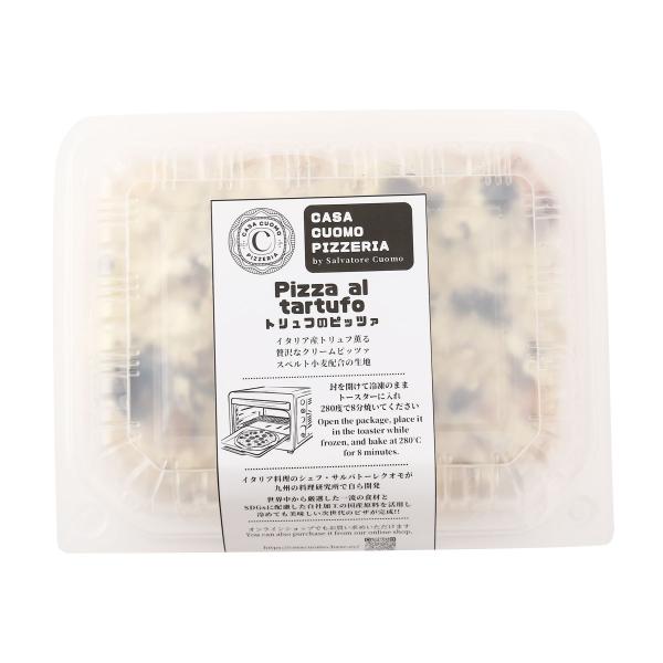 原材料:小麦粉(国内製造)、ナチュラルチーズ、ベシャメルソース(牛乳、バター、小麦粉、その他)、マッシュルーム、トリュフソース、玉ねぎソテー、オリーブ油、塩、イースト/セルロース、保存料(ソルビン酸K)、香料、乳化剤、(一部に乳成分・小麦・...