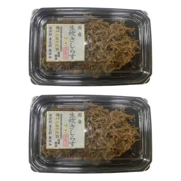 原材料:イワシ類稚魚(国産)、砂糖、醤油(大豆・小麦を含む)、酒、みりん産地:日本内容量:50g×2温度帯:冷蔵アレルギー表示:大豆、小麦メーカー名:マル伊商店株式会社  愛知県知多郡南知多町片名大字新師崎11-2◆商品説明◆その日水揚げさ...