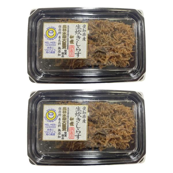 原材料:イワシ類稚魚(愛知県産)、砂糖、醤油(大豆・小麦を含む)、酒、みりん産地:日本内容量:50g×2温度帯:冷蔵アレルギー表示:大豆、小麦メーカー名:マル伊商店株式会社  愛知県知多郡南知多町片名大字新師崎11-2◆商品説明◆「マル伊商...