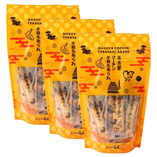 内容量:45g×3温度帯:常温アレルギー表示:鶏肉、豚肉、大豆、小麦メーカー名:株式会社白木  愛知県名古屋市北区元志賀町1-57◆商品説明◆大人気の名古屋メシ、手羽先のおいしさをあられに仕上げました。名古屋コーチンエキス使用。甘辛のタレと...
