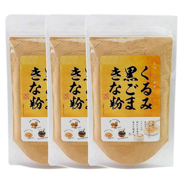 原材料:きな粉(大豆(国産、遺伝子組換えでない))、黒胡麻、くるみパウダー産地:国産内容量:140g×3温度帯:常温アレルギー表示:大豆、ごま、くるみメーカー名:株式会社タクセイ  愛知県一宮市伝法寺5丁目14番13◆商品説明◆きな粉とごま...