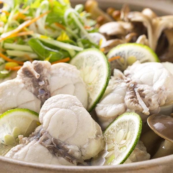 原材料:【みがきふぐ】クロサバフグ、[フグ処理施設届出済証(浜保護1834号)]【鍋の素】しょうゆ、マトウダイエキス、かつお節エキス、アミノ酸液、砂糖、チキンエキス、ポーク・チキン香味オイル、たん白加水分解物、食塩/調味料(アミノ酸等)、(...