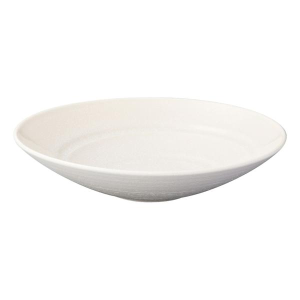 「信楽焼 Deepbreath 10インチボウル ホワイト DB-7w」　服をコーディネートするように器を選ぶと楽しくなる。シンプルデザインに信楽焼の伝統の技が光る味わい深い一品。　G0001_26_01