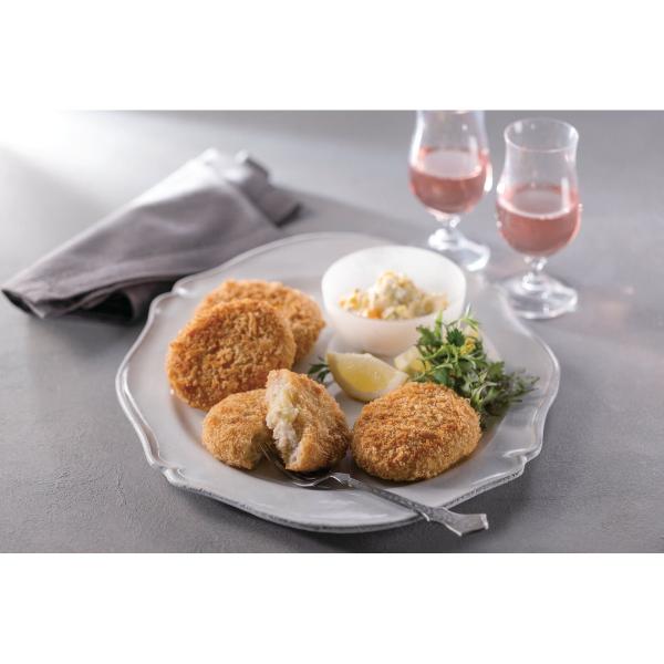 「黒豚コロッケ　８０ｇ×２０」　黒豚の旨みと芋の甘みの調和がとれたコロッケです。　G0002_25_07