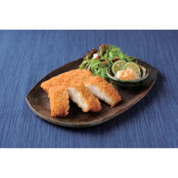 「カジキマグロカツ　８０ｇ×２０」　クロカジキの一枚ものを使用しています。さっぱりした味わい、肉厚でボリュームある食感をお楽しみいただけます。　G0002_25_07