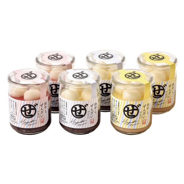 「末廣軒×なないろキッチン　北海道冷やしぜんざい3種6本セット」　北海道産小豆・函館産いちご・りんごを使用した彩り豊かな冷やしぜんざいです。北海道で製造されたもち米粉も使用し、もちもちの白玉になっております。　G0005_25_10