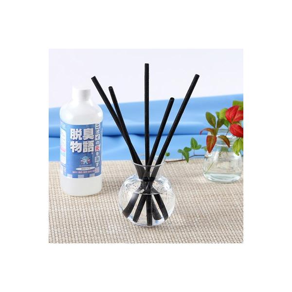 【インテリアにも最適！炭の持つ吸着脱臭力を活かした電気のいらないエコ脱臭器】炭の持つ吸着脱臭力をプラスした気化棒です。「脱臭物語(脱臭液)」の脱臭力と「炭の気化棒」の空気浄化力のダブル効果で快適環境を作り出します。使い方は「炭の気化棒」を水...