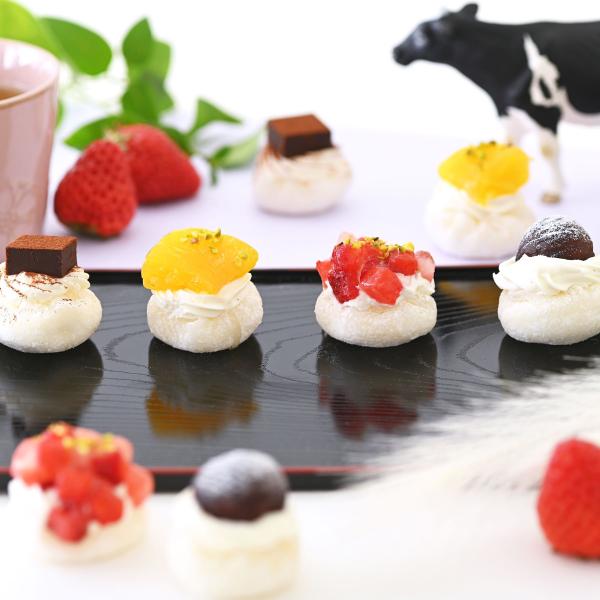 「スタイル クリームだいふく」は、お餅の中にディプロマットクリームが入った洋風大福の詰め合わせです。お餅はクリームと相性の良いぎゅうひを使用。中にはジャージー牛乳を使用したコクのあるホワイトカスタードクリームに低脂肪の生クリームを合わせたオ...