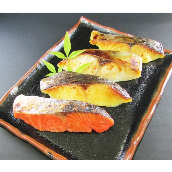 「味の浜藤」の塩麹漬・西京漬を4種（銀ひらす塩麹漬・銀ざけ塩麹漬・銀鱈西京漬・鰆西京漬）セットにしました。人気の銀鱈西京漬を含めた、2切ずつの豪華な詰め合わせです。「味の浜藤」は創業90年を超える老舗企業です。選び抜かれた旬の素材だけを使い...