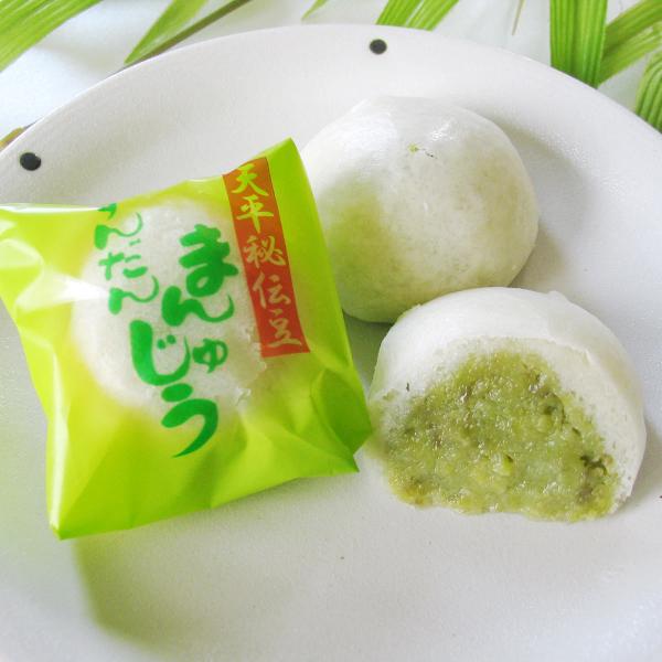 山形の和菓子「山形のずんだんまんじゅう」6個入3袋セットです。薄皮のまんじゅうの生地に「天平秘伝豆」を使用し、丹念に練り上げたずんだんあんを使用しました。どうぞご賞味ください。