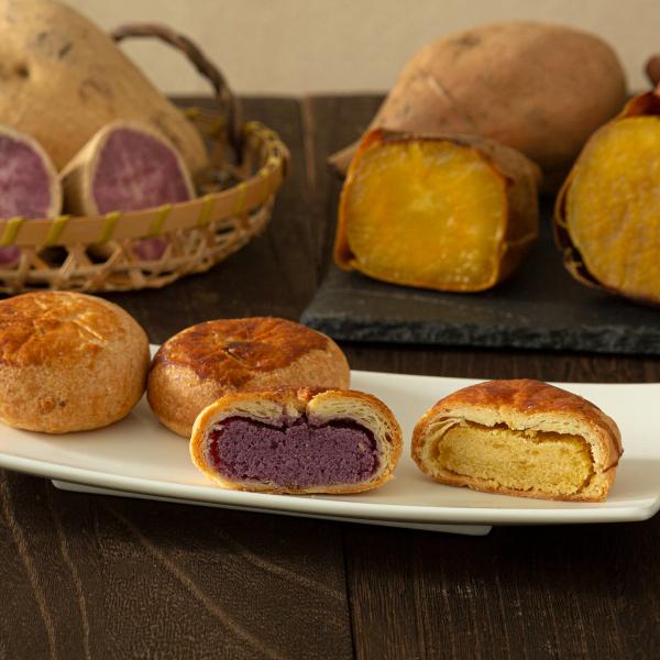 「安納芋・紫芋パイ 詰め合わせ」は、種子島にある菓子処 渡辺のご当地スイーツ「安納芋巴維（あんのういもパイ）」と「紫芋巴維（むらさきいもパイ）」のセットです。2018年度にJAL国内線ファーストクラスの機内食の茶菓子にも採用された和菓子で、...