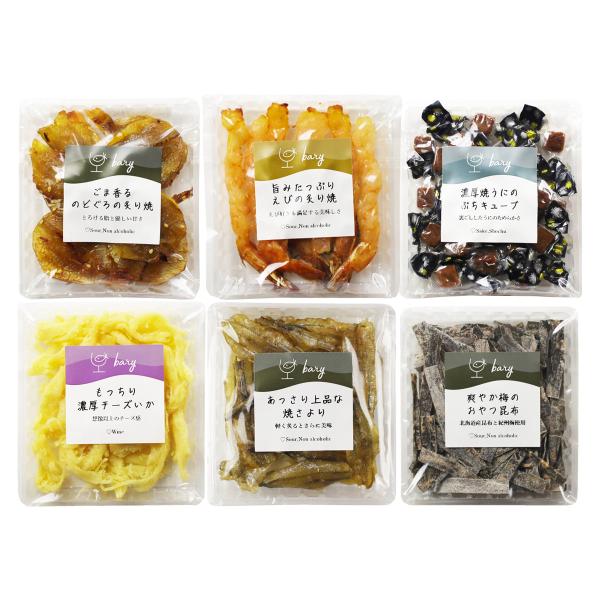 「北陸 小さなおつまみ専門店 bary 海鮮 おつまみセット」は、ホクチンのおつまみブランド”bary（バリー）シリーズ”の珍味6種の詰め合わせです。＜ごま香るのどぐろの炙り焼＞こんがり焼き上げたのどぐろの旨味が引き立つ一品。サワー、焼酎、...