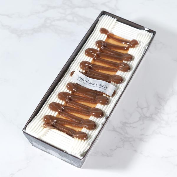 shirokane sweets TOKYO／白金スイーツ（シロカネスイーツ）の「白金プレミアム手作りアイスクリームケーキ 白金プリン」です。美味しい季節のフルーツと、原材料のこだわりがコンセプトのスイーツ専門店「shirokane swe...