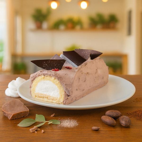 美味しい季節のフルーツと原材料のこだわりがコンセプトのスイーツ専門店”shirokane sweets TOKYO／白金スイーツ（シロカネスイーツ）”のパティシエが作る「白金クリームロール ショコラ」です。しっとりした舌触りの良い生地にカス...