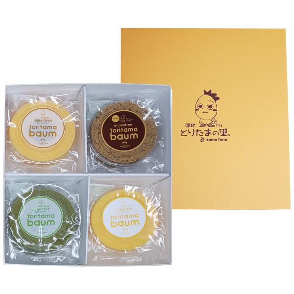 山口県のたまご農家の出雲ファームで採れた卵を主原料にたっぷりと使用した「徳地とりたまの里 グルテンフリー とりたまバウム 詰め合わせ」です。「徳地とりたまの里」は、出雲ファームが営む卵かけご飯専門店です。農場で採れた卵と国産の米粉を原料に使...