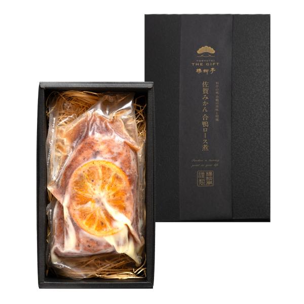 明治15年（1882年）に創業した佐賀県の老舗料亭”楊柳亭（ようりゅうてい）” がお届けする「合鴨ロース煮 佐賀みかん添え ギフト」です。厳選された合鴨を使用し、甘酸っぱい佐賀みかんを添えてじっくりと低温調理した贅沢な逸品です。合鴨の柔らか...