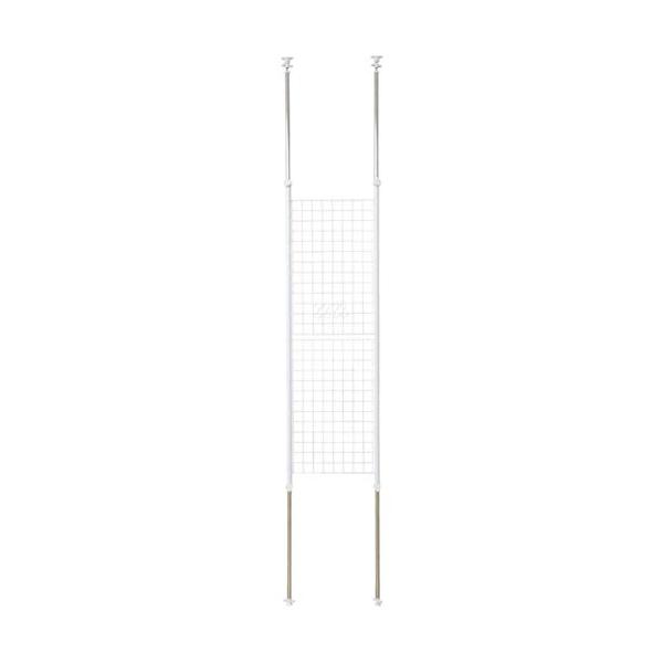 【商品概要】本体サイズ:幅45×奥行5×高さ166.5-295.5cm全体耐荷重:6kg材質:スチール(粉体塗装、クロムメッキ)お客様組立品色:ホワイト【商品説明】【商品詳細】ブランド：山善(YAMAZEN)商品種別：ホーム＆キッチン商品名...