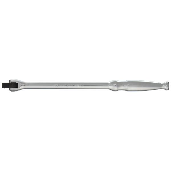 【商品概要】差し込み角:9.5mm(3/8)注意:駆動部で手を挟むことがありますので、グリップの中央をお持ち下さい。注意:全長が長く過大な荷重をかけやすいのでオーバートルクに注意して下さい。【商品説明】【商品詳細】ブランド：京都機械工具(K...