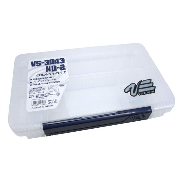 【商品概要】本体サイズ:3043 (外寸 356×230×50mm/ 内寸 343mm×深さ 43mm)カラー: クリア素材: 本体 ポリプロピレン , 止具 ABS可変仕切板 大4枚・小8枚付 / ワームプルーフ (ワーム対応可能・ワーム...