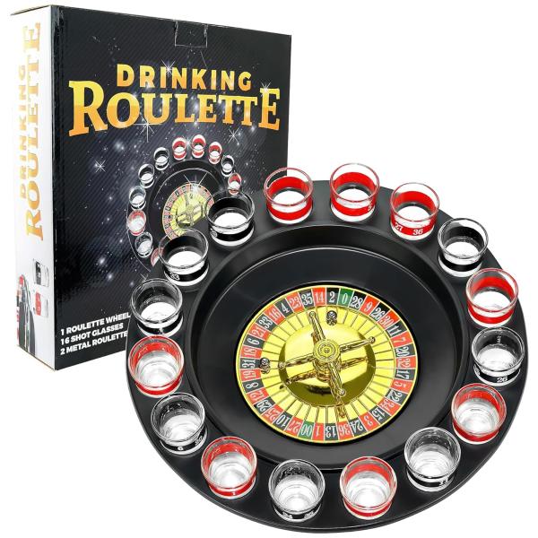 【商品概要】Shot Glass Roulette - Drinking Game Set (2 Balls and 16 Glasses)16PCS SetRed/Black【商品説明】【商品詳細】ブランド：Fairly Odd Nove...