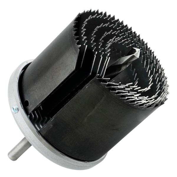 【商品概要】セット内容:ダイキャスト、軸、固定用ミニドライバー、刃×7枚(穴径φｍｍ 25・32・38・45・51・57・63)深さ:43ｍｍ適用材:一般木材用途:木工用穴あけ不適合機種例:高速回転ドリル(2100回転/分以上)，椎茸用ドリ...