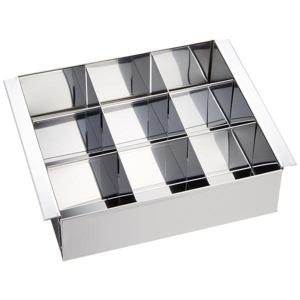 【商品概要】幅×奥行×高さ(mm):148×135×44質量(g):0.32素材・材質:18-0ステンレス原産国:日本玉子豆腐、寒天、羊羹、ゼリーなどに使用種類の違うフルーツを入れたフルーツゼリーもできる【商品説明】【商品詳細】ブランド：T...