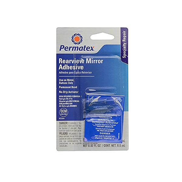 【商品概要】[保証] 初期不良保証[内容] 主剤 0.3ml 硬化促進剤0.6ml[適用材質] 金属ミラーベース(プラスチックミラーベースは使用不可)【商品説明】パーマテックス(Permatex) ルームミラー接着剤 PTX81844は脱落...