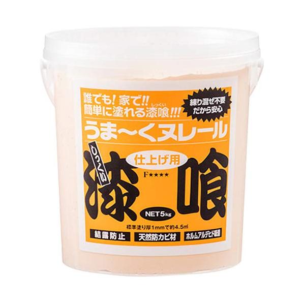 【商品概要】●練る手間がなくワンタッチで塗れます。●シックハウス対応の健康に優しい壁材です。●ビニールクロスや古壁に直接塗れます。●室内のホルムアルデヒドを吸収し、再放出させません。●色:クリーム●容量(kg):5●質量(kg):5●塗り面...