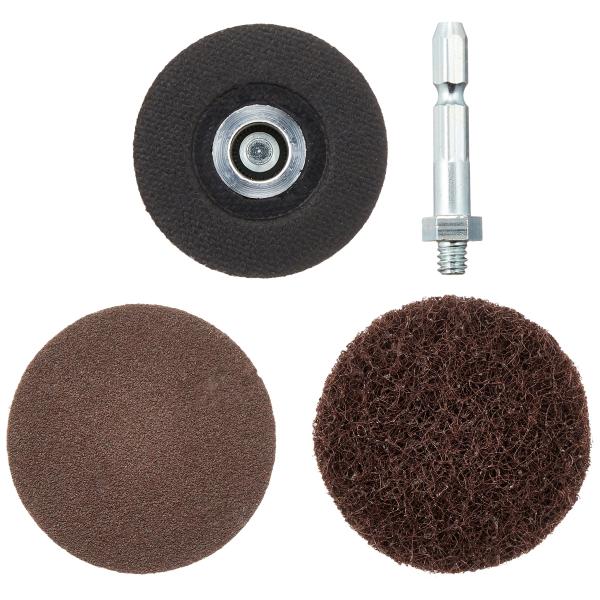 【商品概要】セット内容:スカットディスク専用パット(Φ50mm)、専用六角軸(六角軸)、アルミナペーパー(50mm・粒度:60・最高使用回転数:3,000r.p.m)、みがく不織布(50mm・中目・最高使用回転数:3,000r.p.m)用途...