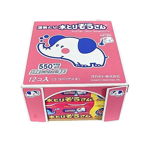 【商品概要】水とりぞうさん550ml×3個　4個セット　合計12個オカモトパッケージ重量: 4.01 kg【商品説明】湿気取りといえば水とりぞうさん！ 大容量パックなので家中の湿気取りにお使いになれます。【商品詳細】ブランド：水とりぞうさん...