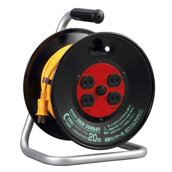 【商品概要】電線仕様(種別・太さ×心数):VCT 1.25?×2心、製品定格:125V・5Aコンセント定格:2P・15A・125V、コンセント数:2P×4個質量:4.0kg、コード長さ:20m、サイズ:H328×W258×D200mmその他...