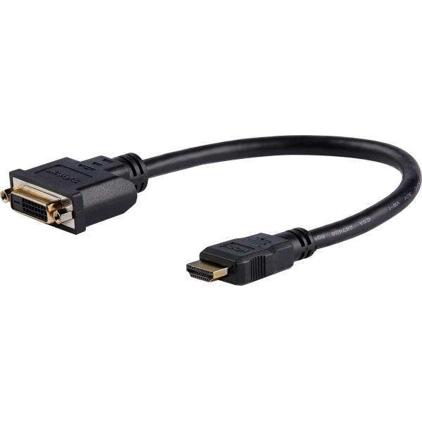 【商品概要】20cm DVI - HDMI変換ケーブル：コネクタ型のアダプターとは異なり、HDMIポートへの負担を軽減するためにケーブル一体型のHDMI（オス）- DVI（メス）変換アダプターケーブルディスプレイの拡張：HDMI対応デバイス...