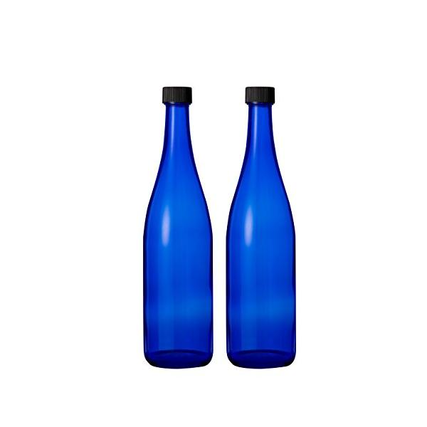 【商品概要】720ｍｌガラス瓶　２本黒色のプラスチック蓋２個付き２本セット１本１本プチプチ袋に入れた上で段ボールに入っています。ブルーソーラーウォーターの作り方使い方の説明付き【商品説明】ブルーソーラーウォーター作りに最適なガラス製ボトルで...