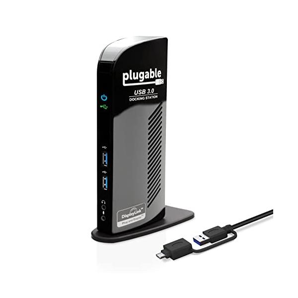 【商品概要】柔軟な拡張性 - USB 3.0 と USB-C ポート に対応したハイブリッドケーブルが同梱されており、接続したシステムに 2 台のモニタ、ギガビット・イーサネット、音声出入力、さらに合計 6 つの USB ポート（USB 3...