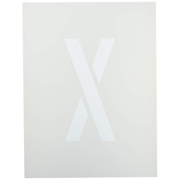 【商品概要】●吹付用のステンシルプレートです。●ポリプロピレンの薄い板のため曲面にそわせて使用することができます。●材質がポリプロピレンのため、使用後の処理も簡単です。●駐車場などの吹付用プレートに。●表示内容:X●プレートサイズ(mm):...