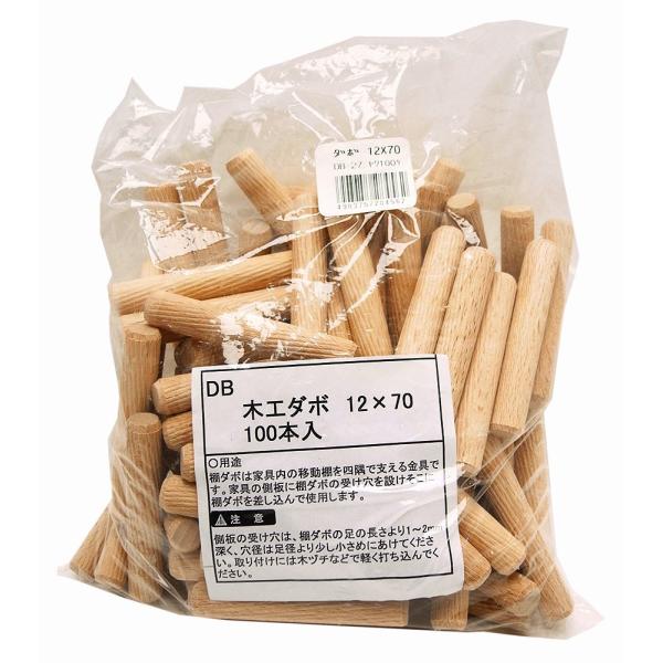 【商品概要】材質:ブナ材サイズ:12mmX70mm【商品説明】【商品詳細】ブランド：和気産業(Waki Sangyo)商品種別：DIY・工具・ガーデン商品名：和気産業(Waki Sangyo) 木工ダボ 約100個 12×70mm DB-0...