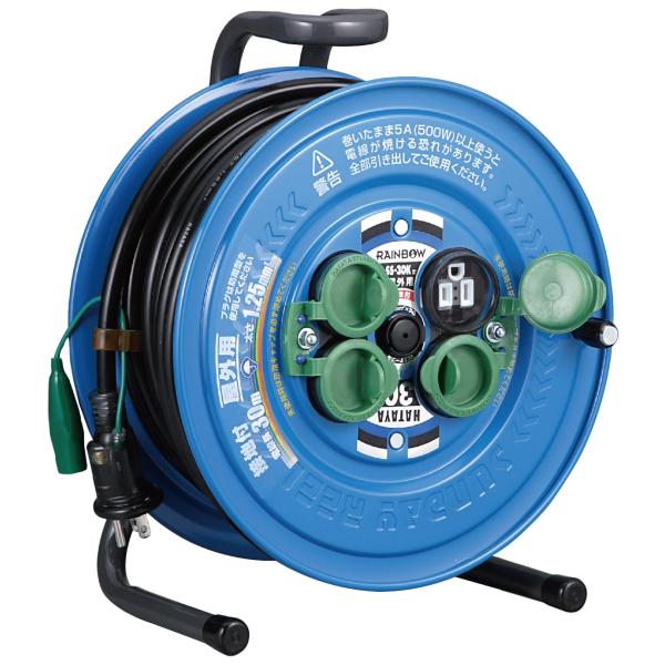 【商品概要】電線仕様(種別・太さ×心数):VCT 1.25?×3心、製品定格:125V・5Aコンセント定格:2P・15A・125V 接地付、コンセント数:2P(接地付)×4個質量:6.5kg、コード長さ:30m、サイズ:H326×W275×...
