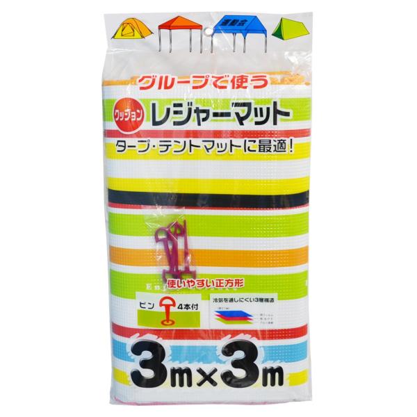 【商品概要】サイズ(約):3×3m重量(約):1.1kg材質:発泡ポリエチレン PPフィルム アルミ蒸着フィルム生産国:中国【商品説明】【商品詳細】ブランド：プラテック(Platec)商品種別：スポーツ＆アウトドア商品名：クッションレジャー...