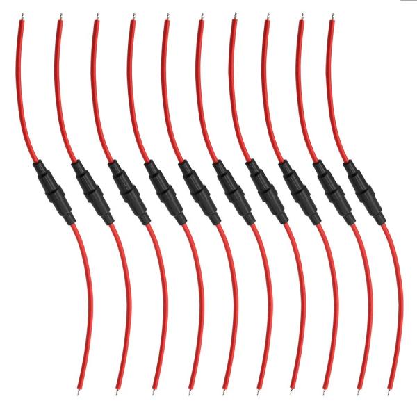 【商品概要】5x20mmガラスヒューズに適していますインラインスクリュータイプワイヤ仕様：16 AWG（1.29 mm2）、定格電流：13 A【商品説明】これらのヒューズホルダーは、5 x 21 mmのガラス管ヒューズに適しており、ヒューズ...
