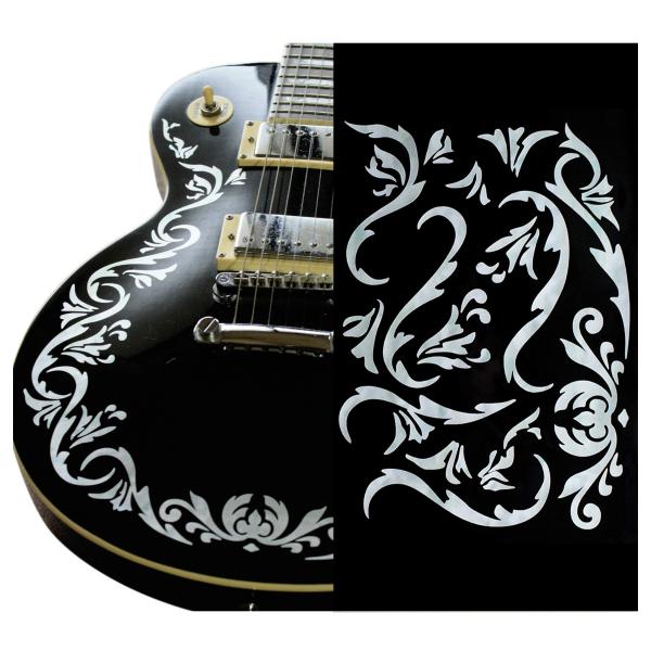 【商品概要】アコースティックやエレキのボディに。ギタリスト＆ベーシスト達のステッカー。貼り方説明書付簡単に楽器をカスタマイズ本物の貝・インレイのようなステッカー。貼った後はレモンオイル等でメンテナンス可能です。【商品説明】【商品詳細】ブラン...