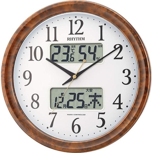 【商品概要】サイズ:Φ35.0×5.8cm素材・材質:ABS使用電源:アルカリ単2形x4本(別売)■暗所自動点灯機能:明暗センサーに連動して、暗くなると文字盤と液晶表示部の照明が点灯します。(明るさ選択:強・弱・消す)■夜眠る秒針:暗さを感...