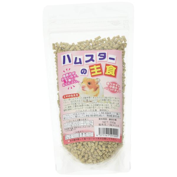 【商品概要】本体サイズ (幅X奥行X高さ) :9×5×18cm本体重量:0.2kg【商品説明】【商品詳細】ブランド：アールディービー(R.D.B)商品種別：ペット用品商品名：アールディービー(R.D.B) ハムスターの主食 200グラム (...