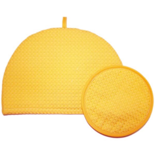 【商品概要】ベルギーサンテンス社製の綿100％のキッチンクロスから作ったお揃いのティーポットカバーとティ-ポットマットのセット。キルティングの裏地付きなので、保温性にも抜群。（中綿はポリエステル）1913年創立のベルギーサンテンス社の高品質...