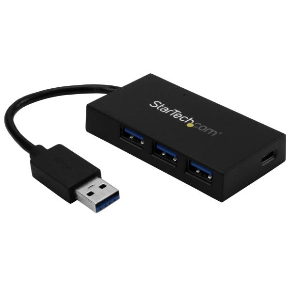 【商品概要】USB 3.0バスパワー4ポートハブ:ノートPCのUSB Type-AホストポートにUSB-Aポート3口とUSB-Cポート1口を増設。すべての接続デバイスで最大4.5W(5V/0.9A)の電力を共有。USB 1.1/2.0と下位...