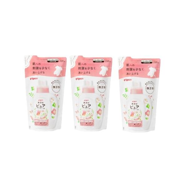 【商品概要】【商品説明】うまれたての赤ちゃんにやさしい特別処方。 肌への刺激を少なく洗い上げる、ベビー洗たく洗剤。【商品詳細】ブランド：PIGEON商品種別：ドラッグストア商品名：赤ちゃんの洗たく用洗剤 ピュア ７２０ＭＬ 替 × 3個セッ...