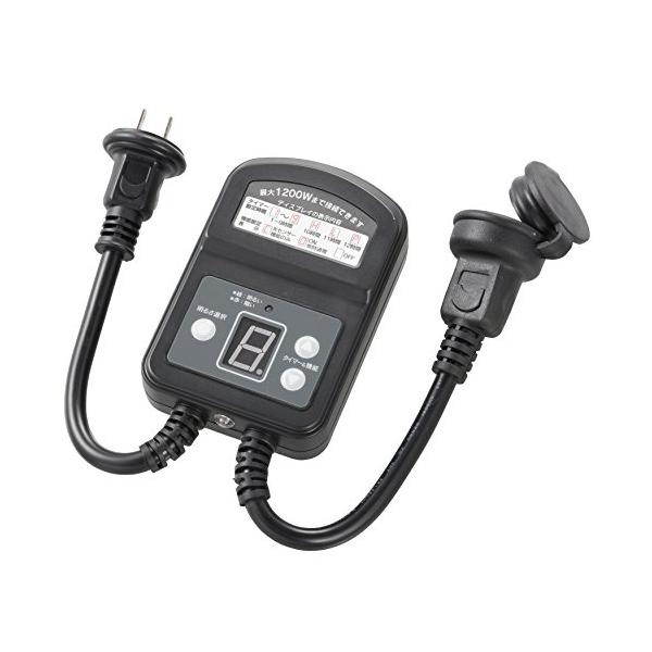 【商品概要】入力電圧:AC100V出力電圧:AC100V最大接続容量:1200W光センサー感度:2段階設定時間設定範囲:1時間~12時間使用温度:-10℃~40℃有効コード長:入力側約20cm、出力側約22cm本体寸法(約):幅85×高さ1...